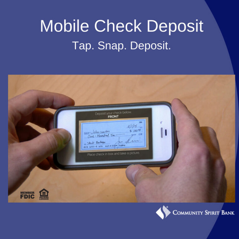 Mobile Check Deposit – Community Spirit Bank